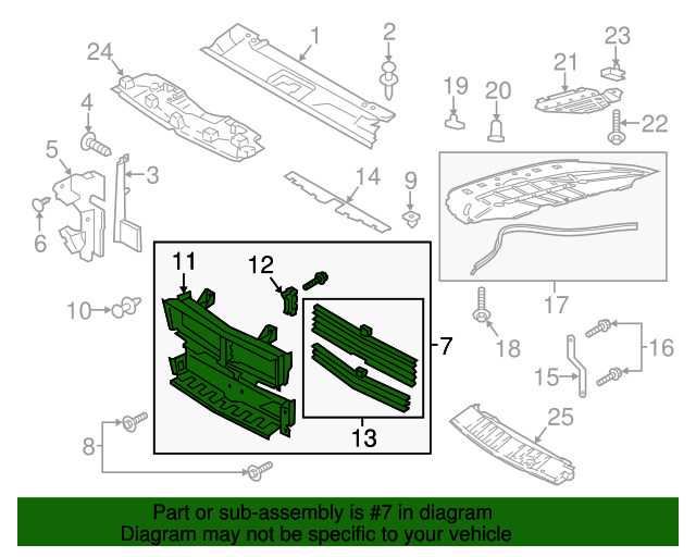 2018-2023 Ford Mustang Radiator Shutter Assembly jr3z8475f | TascaParts.com