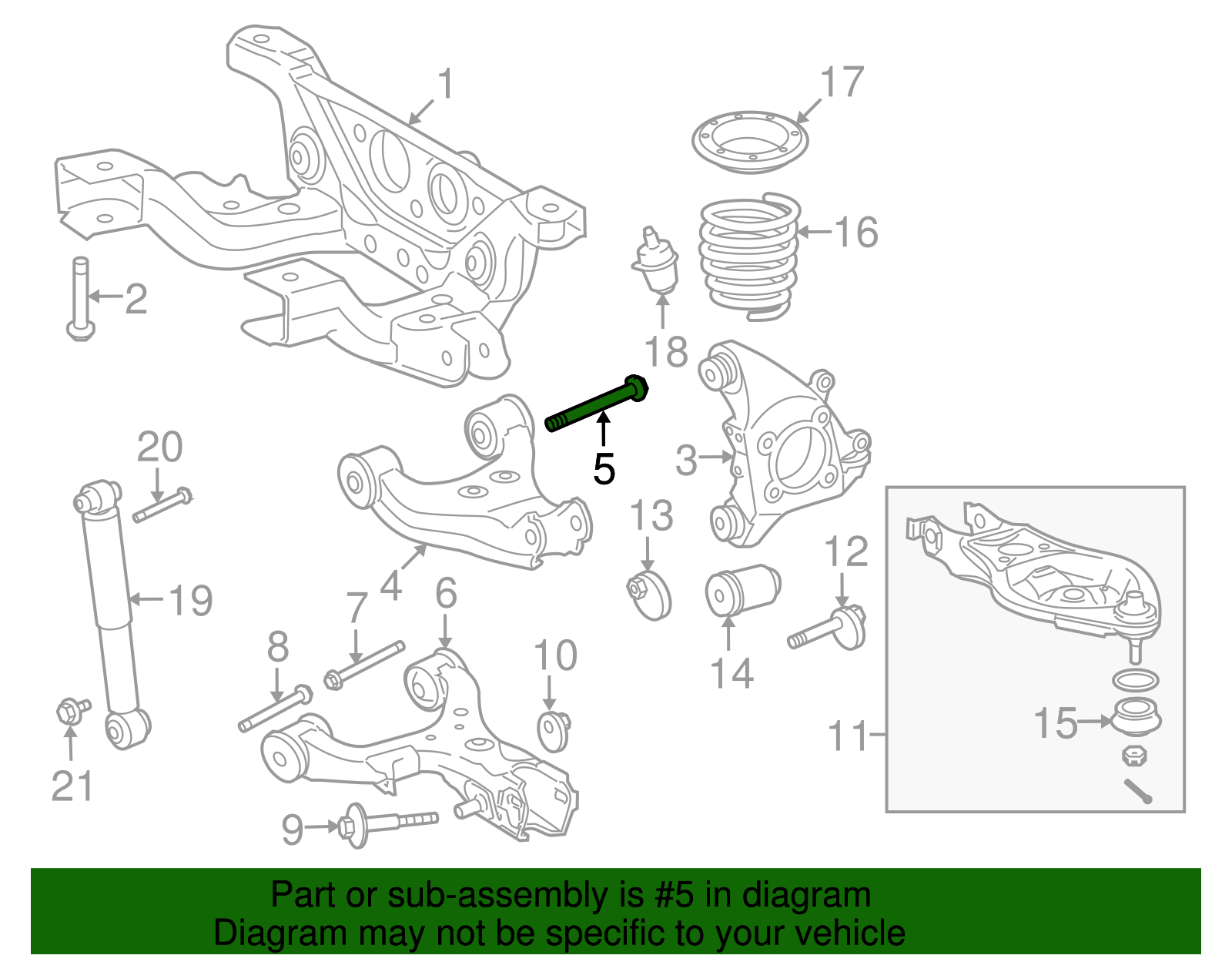 Genuine Toyota Upper Control Arm Bolt part# 90119-A0301 for 2008-2022 ...