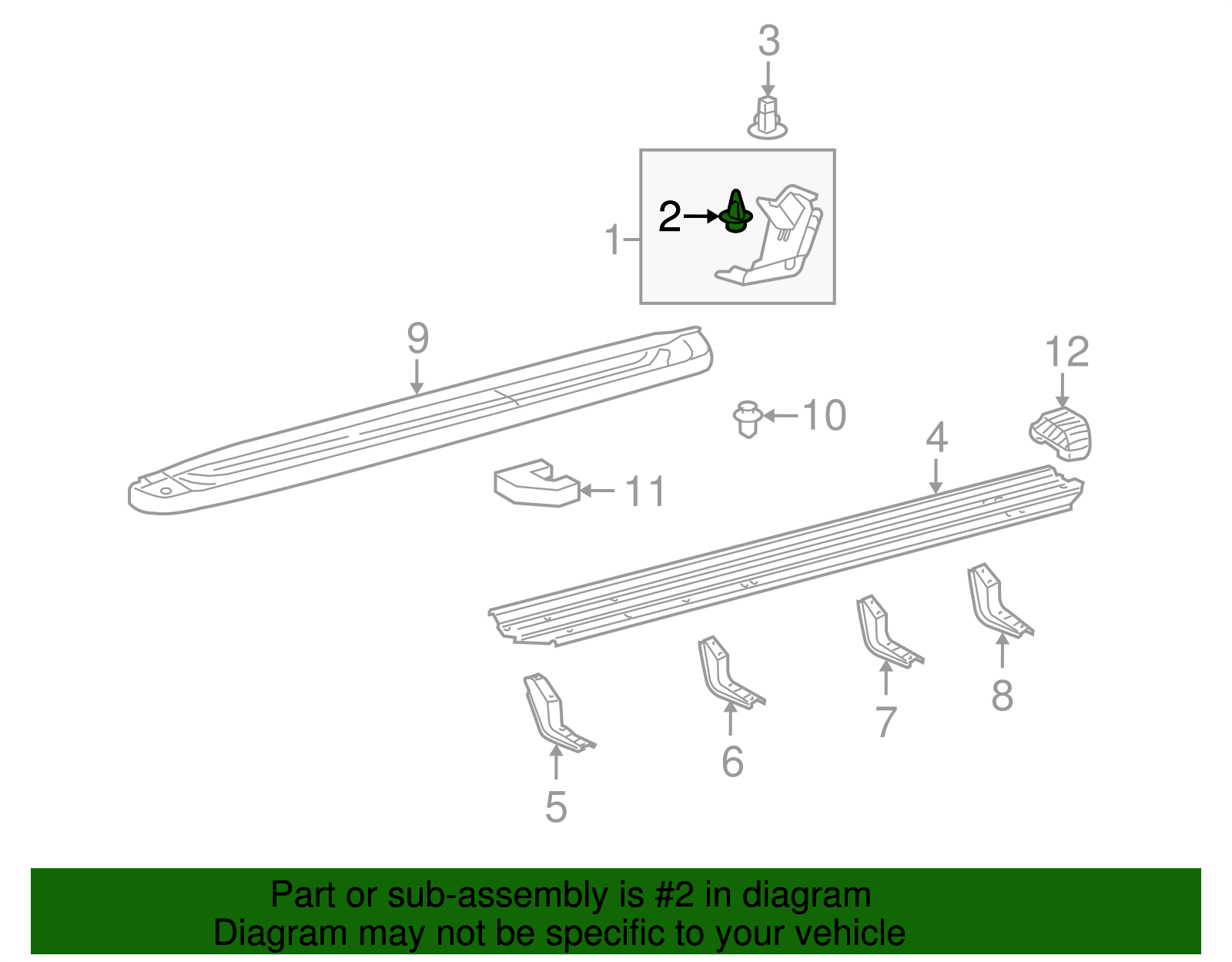 75395-35070 - Wheel Opening Molding Clip 2003-2024 Toyota | Longo ...