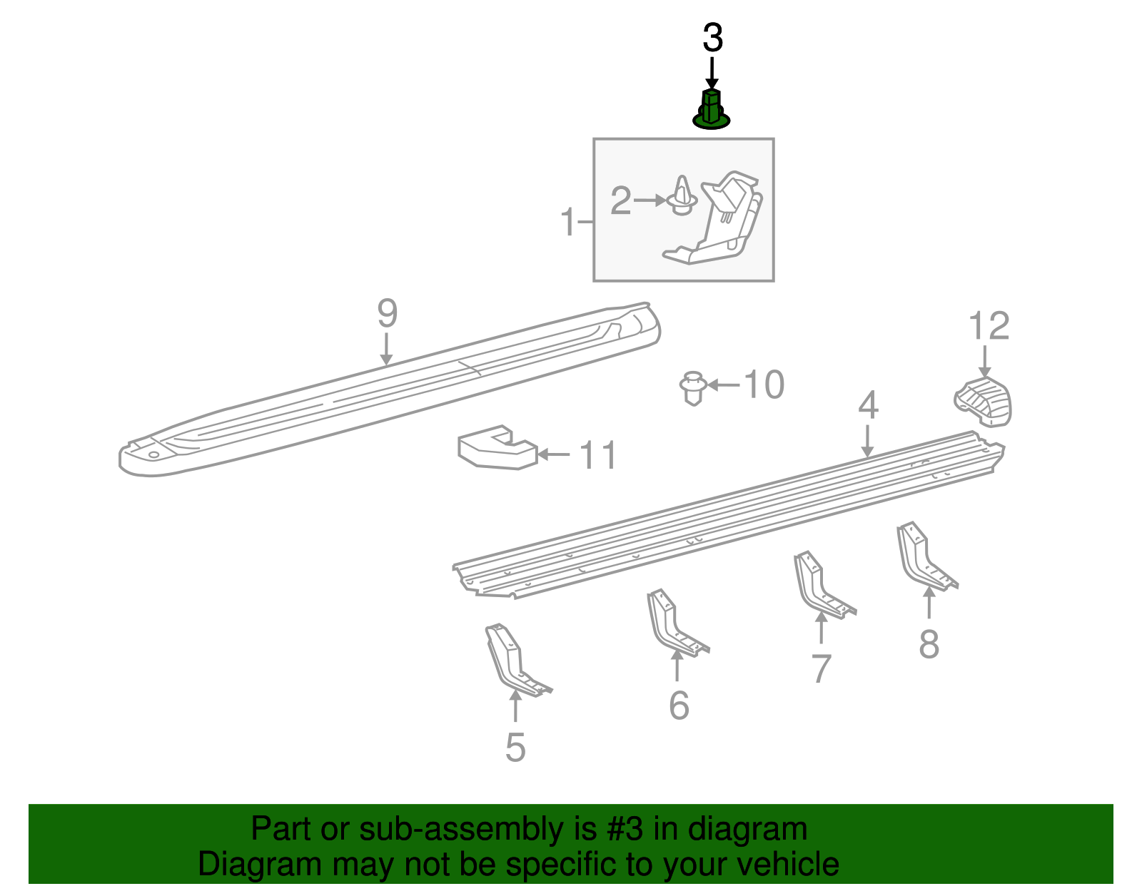 90189-A0008 - Rocker Panel Molding Grommet 2004-2025 Toyota ...