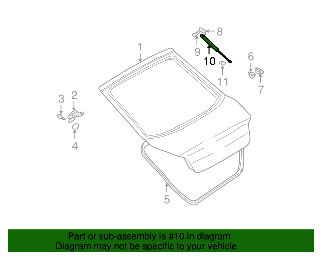 Genuine Lift Cylinder for 2003 Hyundai Tiburon | Part# 81771-2C020 ...