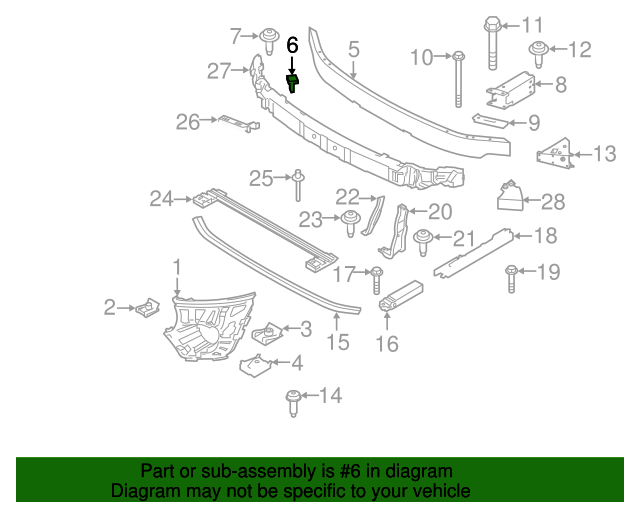 51-11-7-424-511 - Support for bumper 2017-2024 Mini Cooper Countryman ...