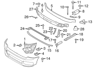 51-11-7-301-605 - Bumper Impact Absorber Bracket 2014-2024 Mini ...