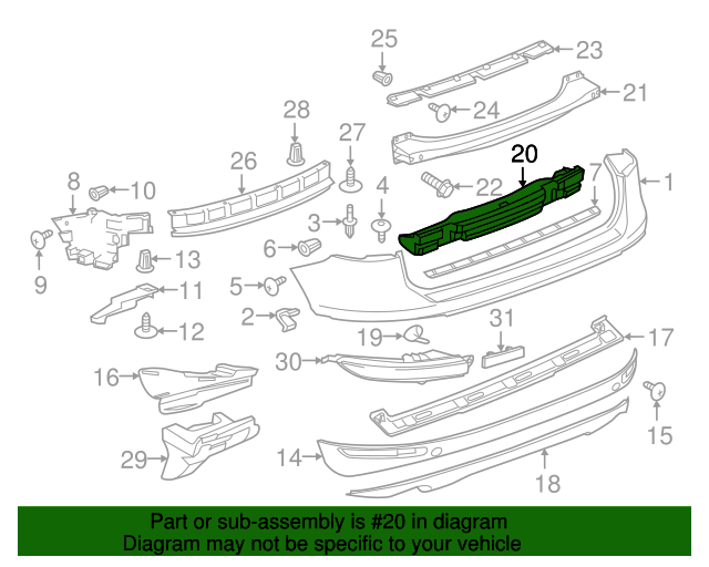 2011-2016 Volkswagen Touareg Bumper Impact Absorber 7P6-807-256-F | VW ...