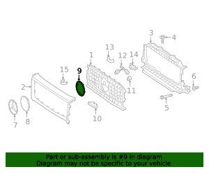 463-885-41-02 - Grille Molding 2019-2023 Mercedes-Benz G 63 AMG ...