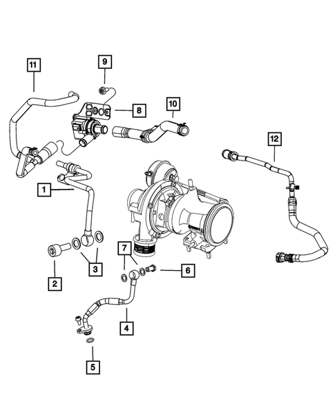 Turbo Charger Cooling System for 2012 Fiat 500 | Mopar eStore