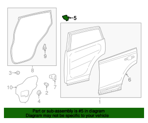 67673-0E010 - Corner Trim - 2008-2019 Toyota | OEM Genuine Toyota Parts