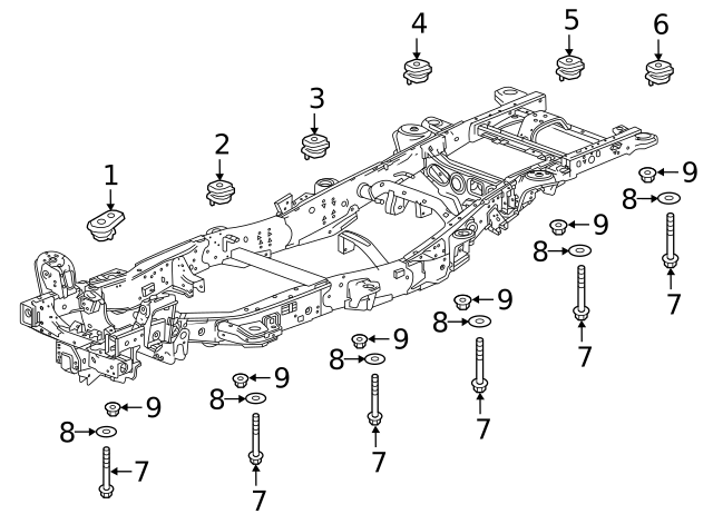 2021-2022 GM Body Mount Upper Location Number 1 Cushion 84798336 ...