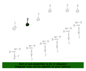 2021-2023 GM Body Mount Upper Location Number 1 Cushion 84798336 ...