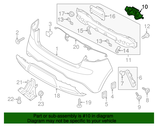 86619-1W200 - Upper Reinforced 2012-2015 Kia Rio | Kia.Parts Store