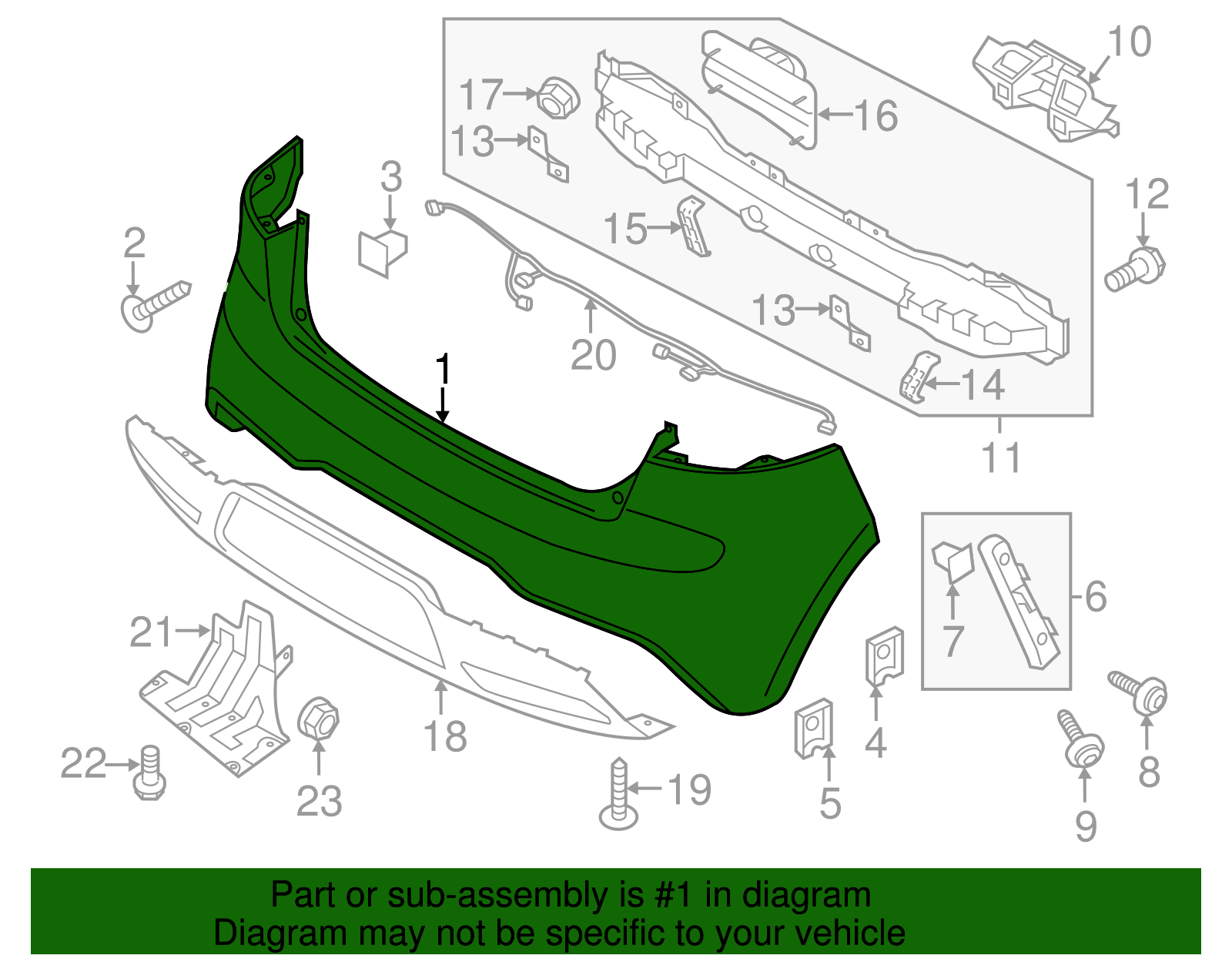 86611-1W200 - Bumper Cover 2012-2015 Kia Rio | Kia.Parts Store