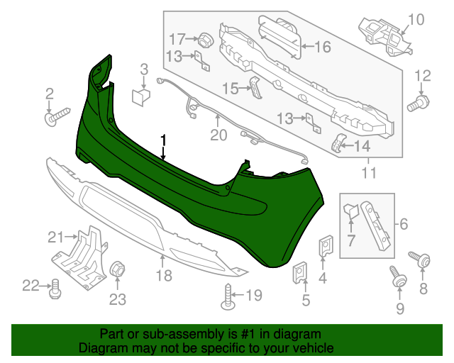 86611-1W200 - Bumper Cover 2012-2015 Kia Rio | Kia.Parts Store