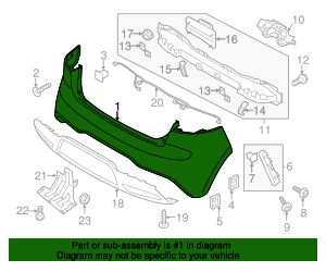 86611-1W200 - Bumper Cover 2012-2015 Kia Rio | Kia.Parts Store