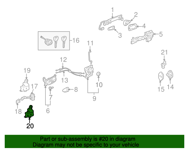 68730-33021 - Door Hinge 2002-2014 Lexus | AutoNationParts.com