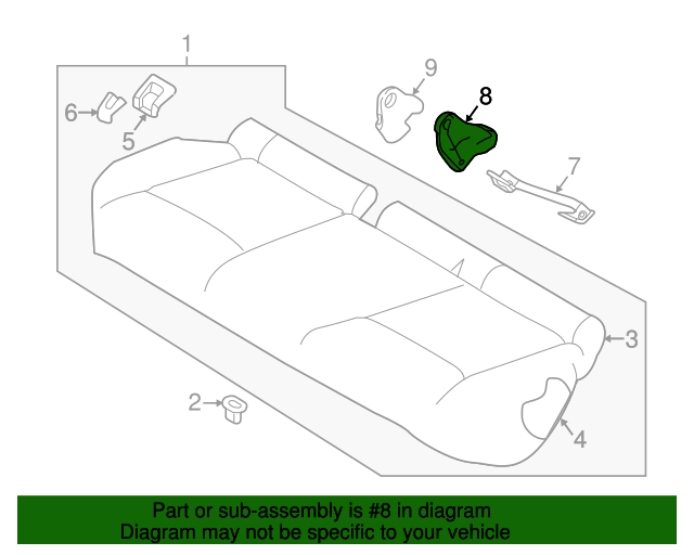 Seat Bracket - Nissan (88606-6MA0A) | TascaParts.com