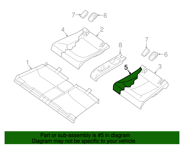 8V7-885-375-B - Seat Cushion Pad 2015-2018 Audi | Audi OEM Parts