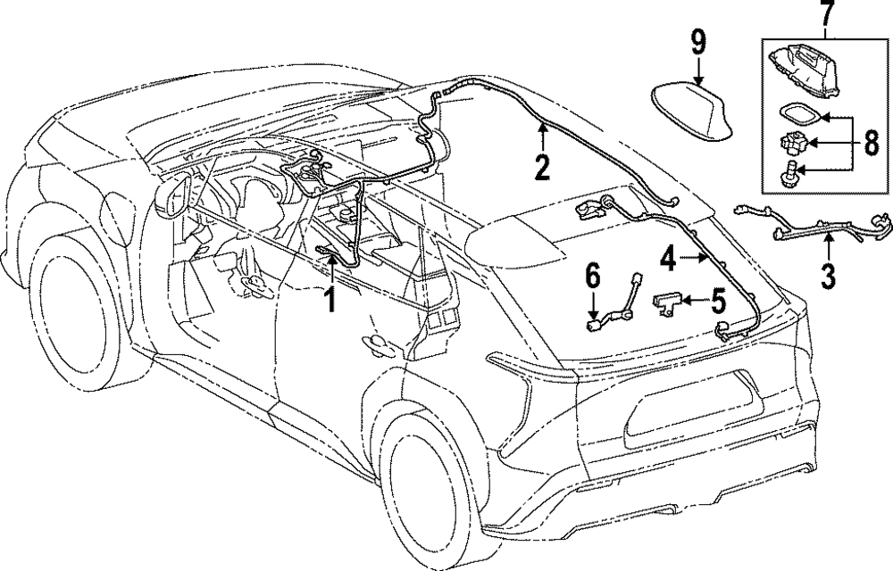 86101-42N80 - 2023-2024 Toyota bZ4X - Antenna Cable | Nucar Toyota Parts