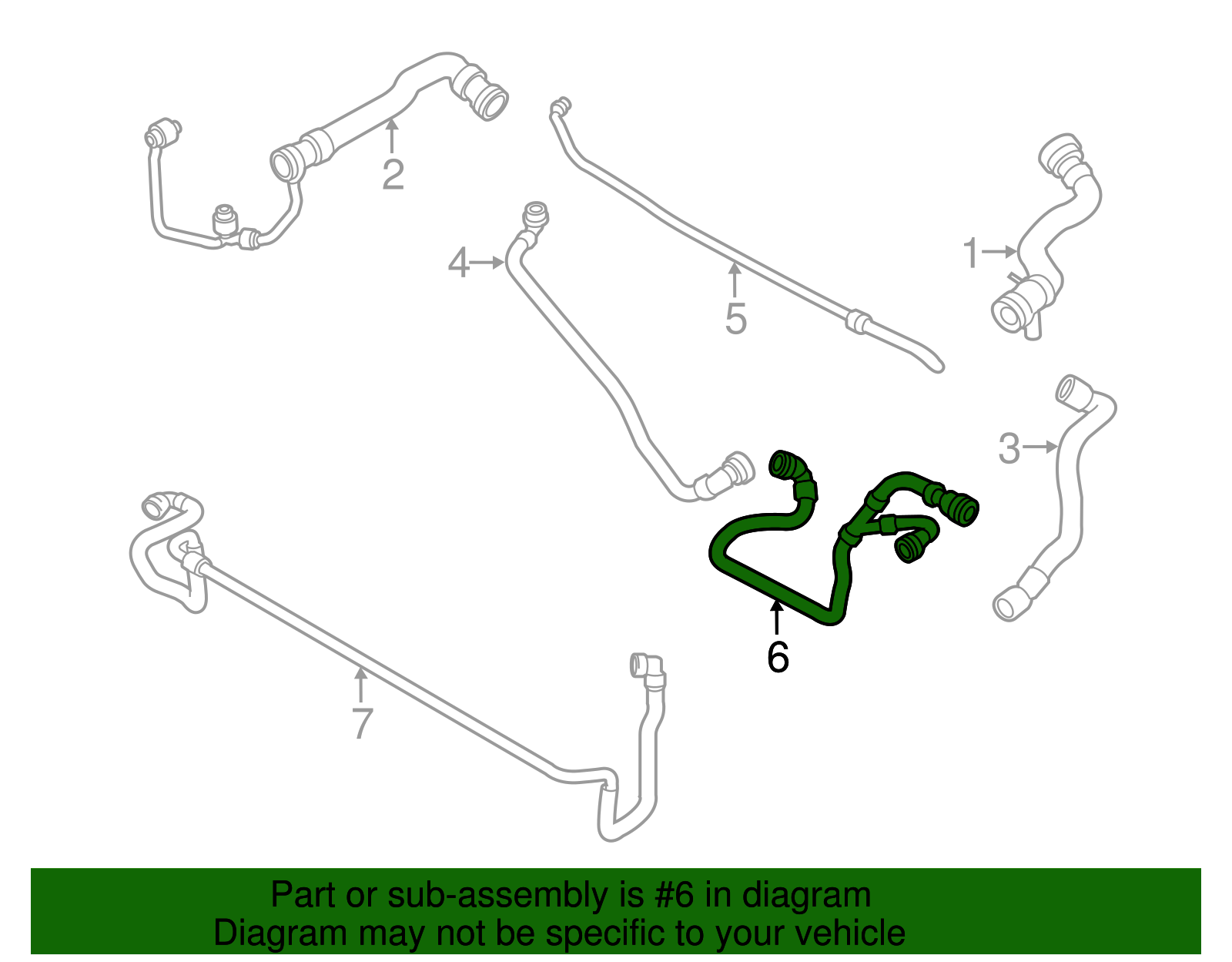 17127619686 - 2012-2016 BMW Connector Hose (17-12-7-619-686) | BMW of ...