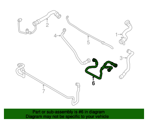 17127619686 - 2012-2016 BMW Connector Hose (17-12-7-619-686) | BMW of ...