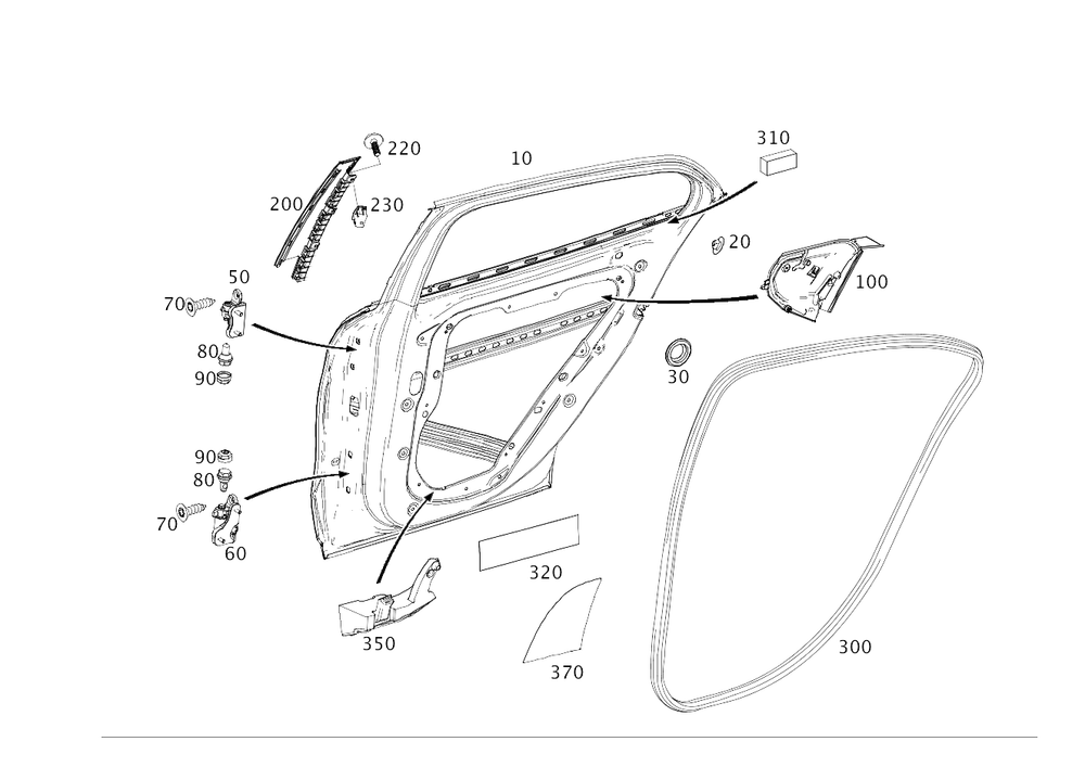 246-682-00-08 - Damping, Door 2014-2020 Mercedes-Benz | Mercedes-Benz ...