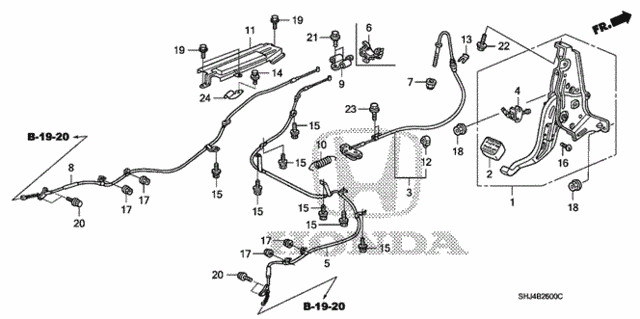90650-SD9-003 - Clip, Wire Harness - 1985-2010 Honda | Honda Car Parts ...