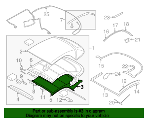 54347174783 - 2008-2013 BMW Headliner (54-34-7-174-783) | BMW of South ...