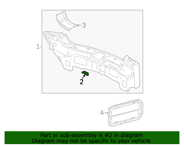 2019-2022 Cadillac XT4 Rear End Panel Bracket 84052683 | GMPartsDirect.com