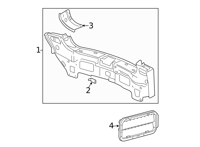 2019-2024 Cadillac XT4 Rear End Panel 84751605 GM | GMPartsDirect.com