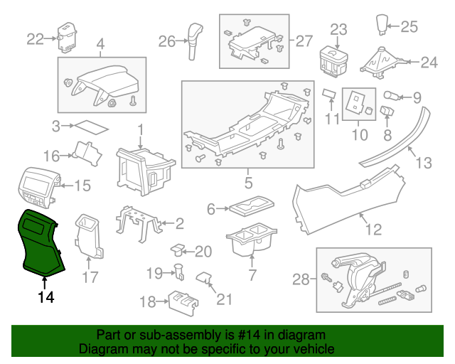 83460-T2F-A11ZA - Garnish, Rear *YR449L* (Cashmere Ivory) 2013-2017 ...