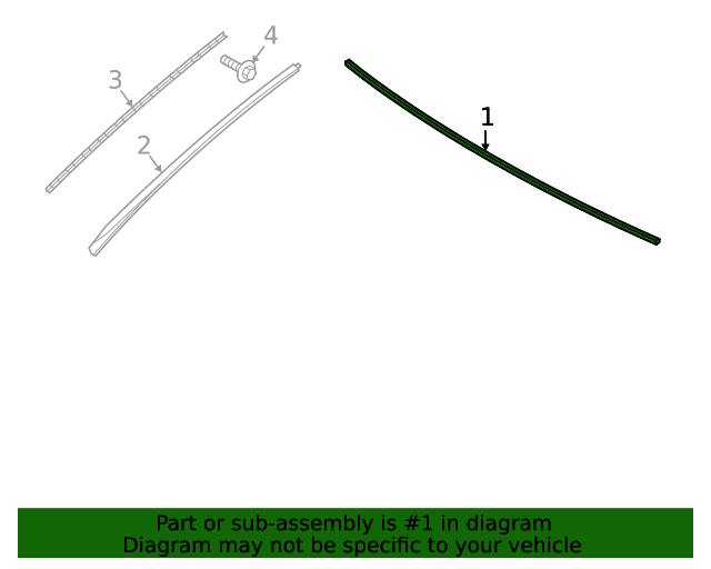 2019-2024 Genesis G70 Windshield Molding 86130-G9000 | AutoNationParts.com