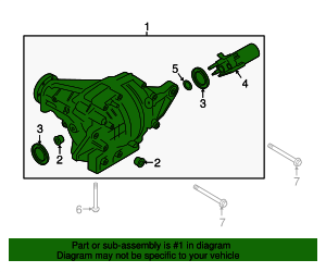 95B-525-016-P - Differential Assembly 2019-2024 Porsche Macan ...