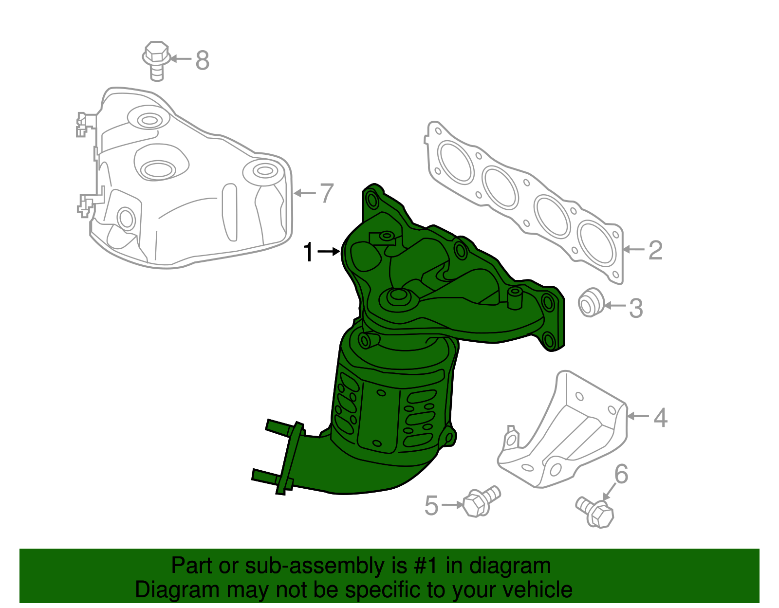 28510-2GAV0 - Mnfd W/Converter 2016-2020 Kia Optima | Kia.Parts Store