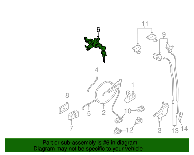2013-2021 Nissan NV200 Door Lock Cylinder K0600-3LM2D | AutoNationParts.com