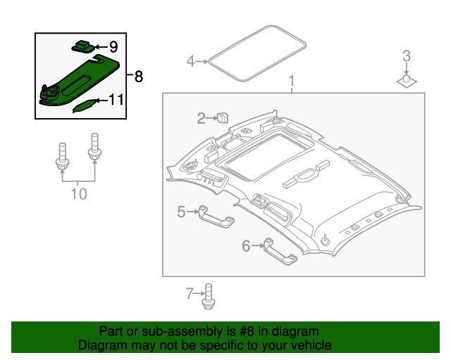 2010-2016 Porsche Panamera Sun-Visor 970-731-031-20-8U9 | Sunset ...