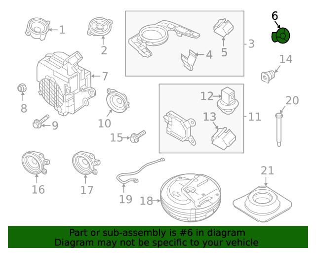 2019-2020 Mazda Tweeter BDGH-66-960 | TascaParts.com
