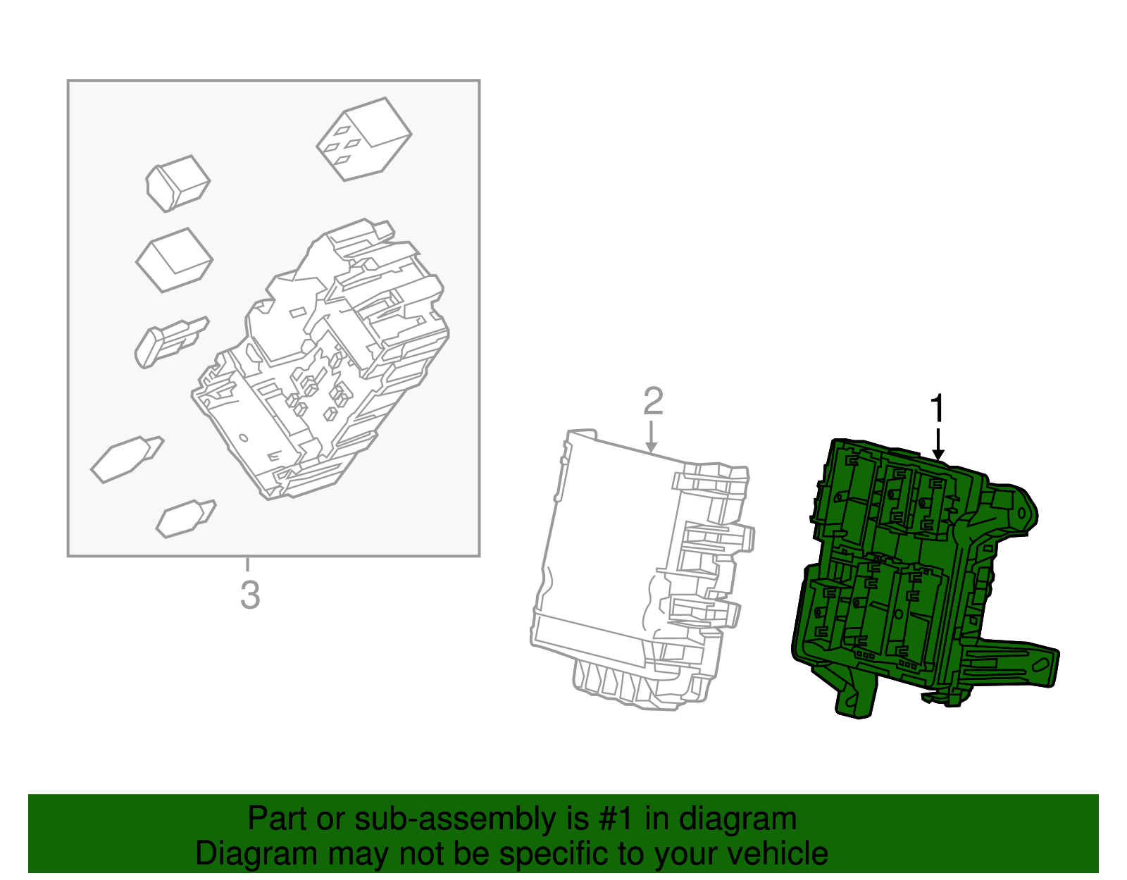 2015-2020 GM Body Wiring Harness Junction Block 84114438 GM ...