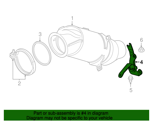 18327643425 - 2014-2019 BMW Converter & Pipe Bracket (18-32-7-643-425 ...