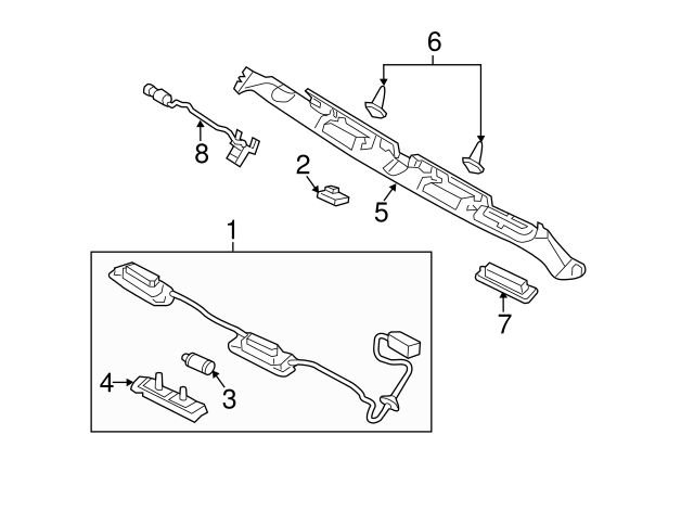 92501-3S130 - License Plate Light Assembly 2011-2013 Hyundai Sonata ...