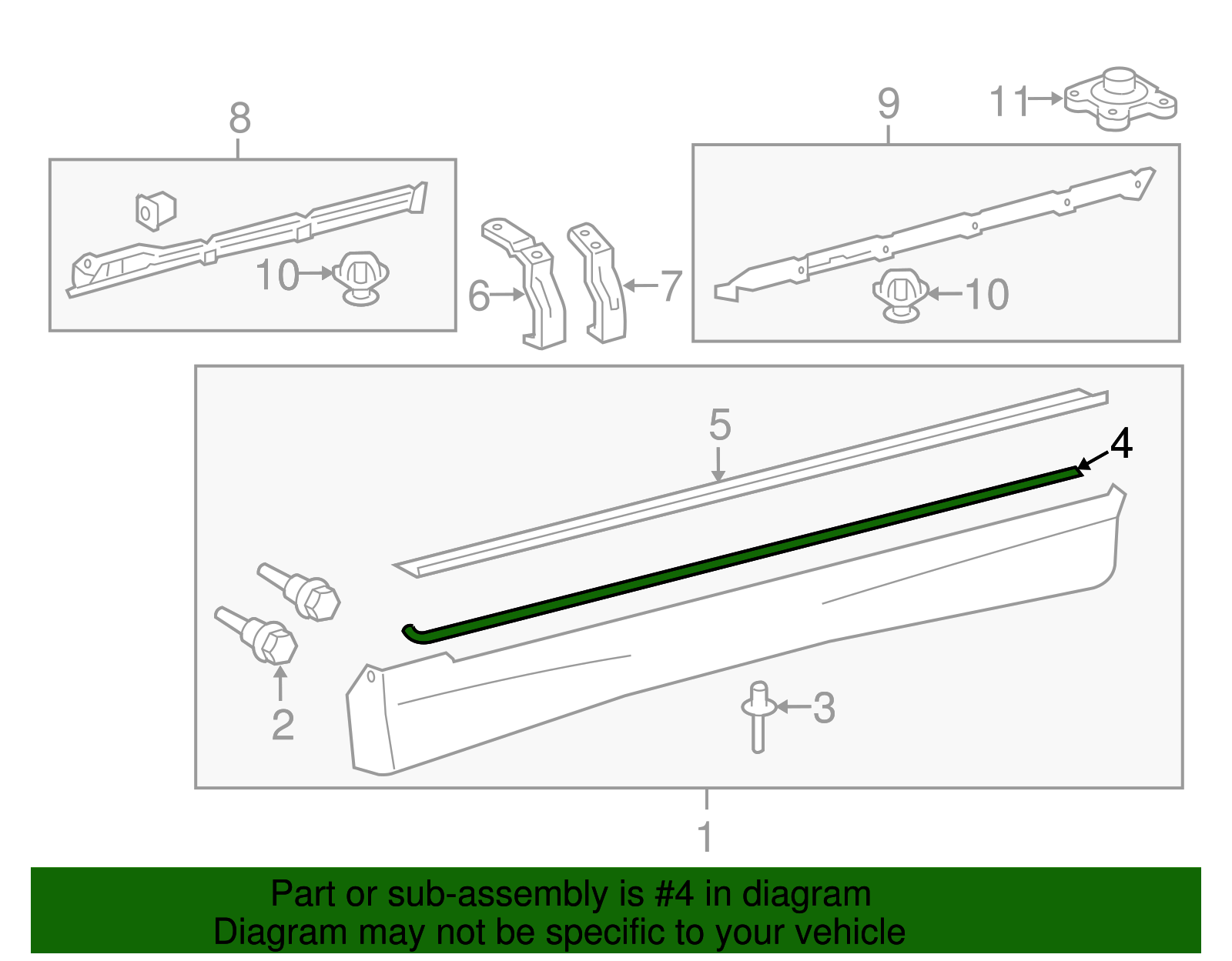 2005-2013 Toyota Tacoma 2005-2013 Toyota Tacoma - Rocker Panel Molding ...