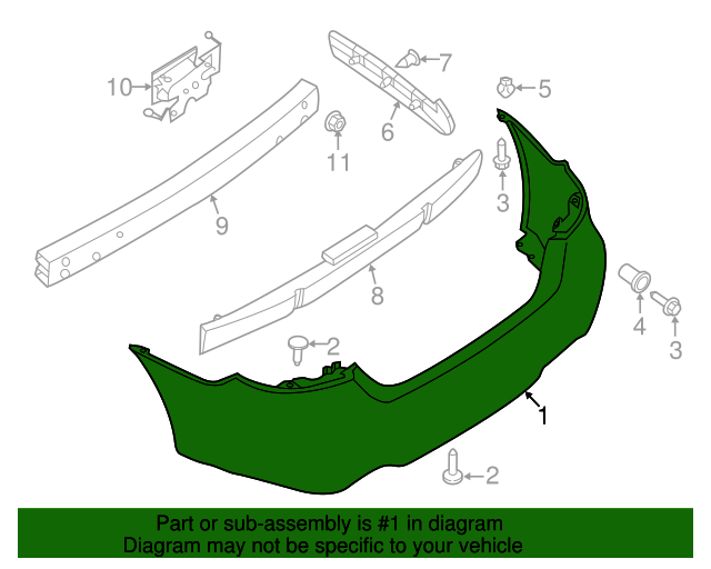 2016-2018 Nissan Maxima Bumper Cover 85022-4RA0H | TascaParts.com