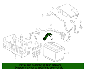 2011-2019 GM Battery Hold Down Retainer 13284547 GM | GMPartsDirect.com