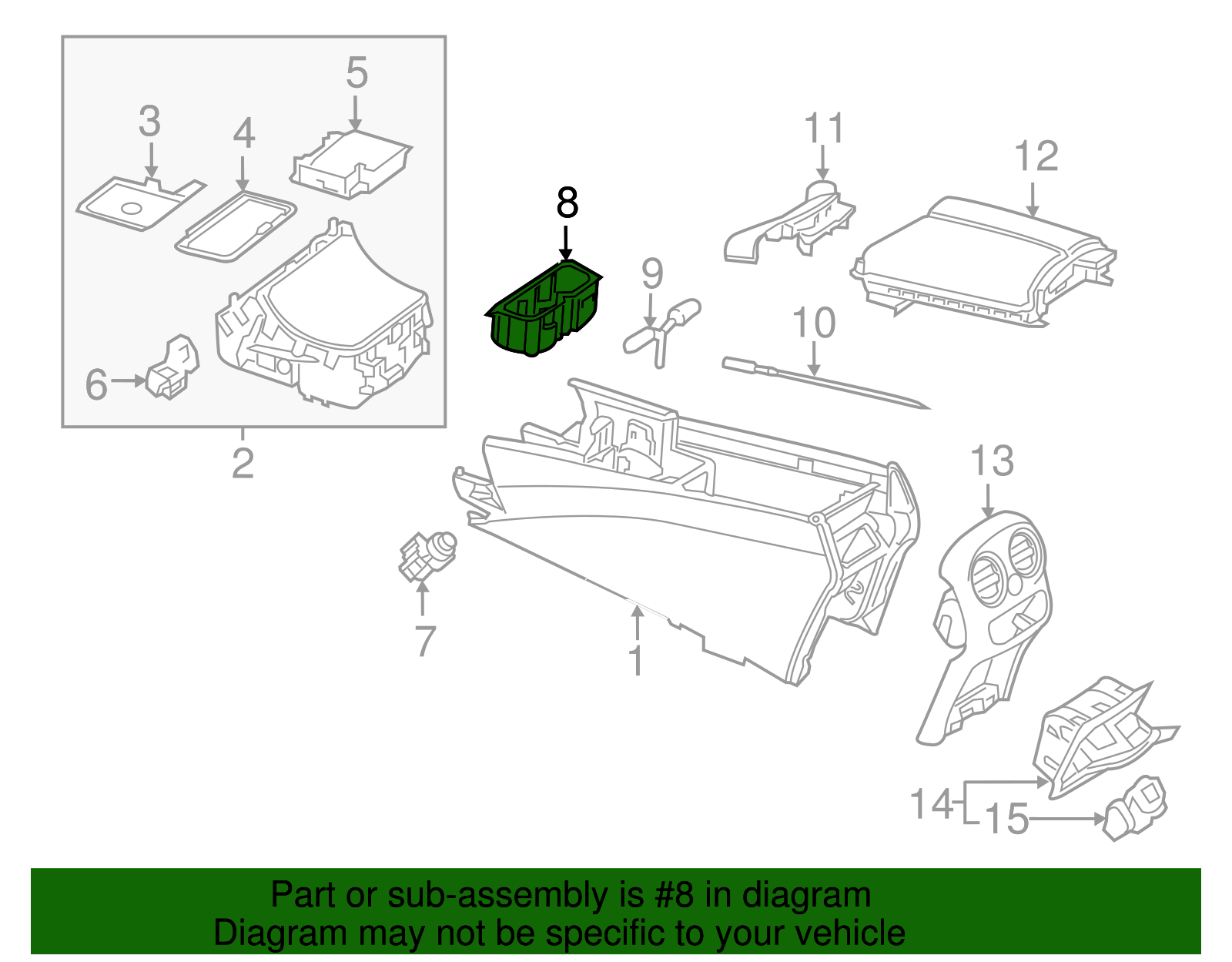 2022-2025 Mercedes-Benz Cup Holder - Center Console- Black - Plastic ...