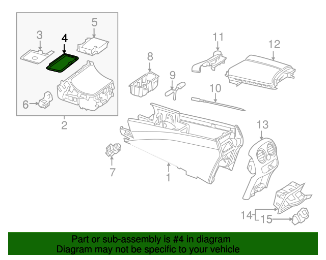 205-683-08-00 - Storage Compartment Tray 2019-2023 Mercedes-Benz ...