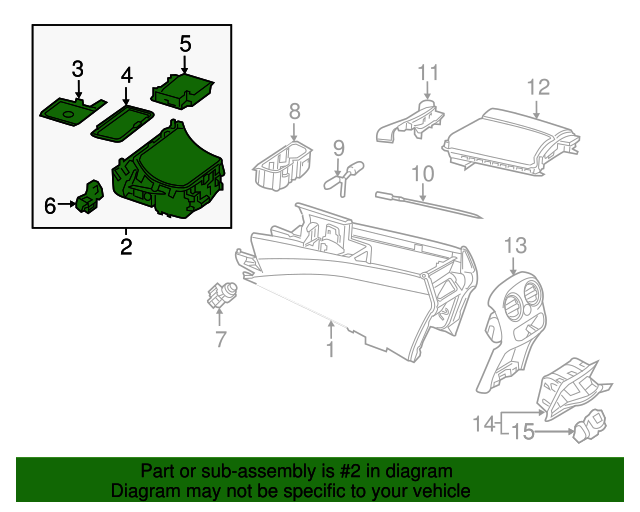 205-680-60-13-64 - Storage Compartment Mercedes-Benz USA Parts
