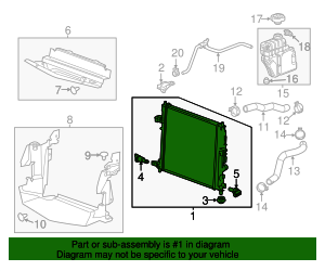 22966123 - Radiator 2013-2015 Cadillac ATS | Gateway Buick GMC Parts