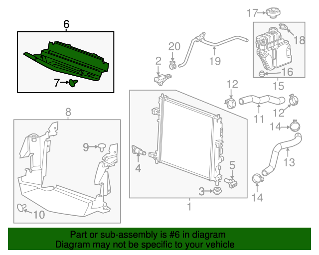 23229834 GM Upper Radiator Air Baffle | GM Parts Store