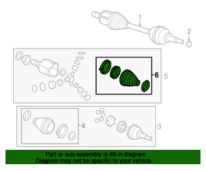 2014-2016 Chevrolet Spark EV Front Wheel Half-Shaft Constant Velocity ...