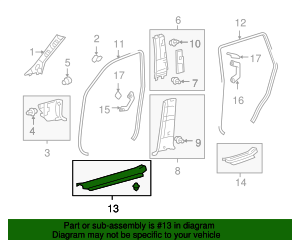 67910-60090-C0 - Front Sill Plate 2010-2023 Lexus GX460 | Longo Lexus Parts