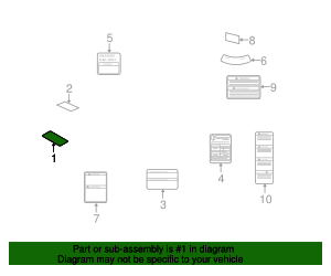 2010-2013 Subaru AC Label 73772AJ05A | Subaru Parts For You
