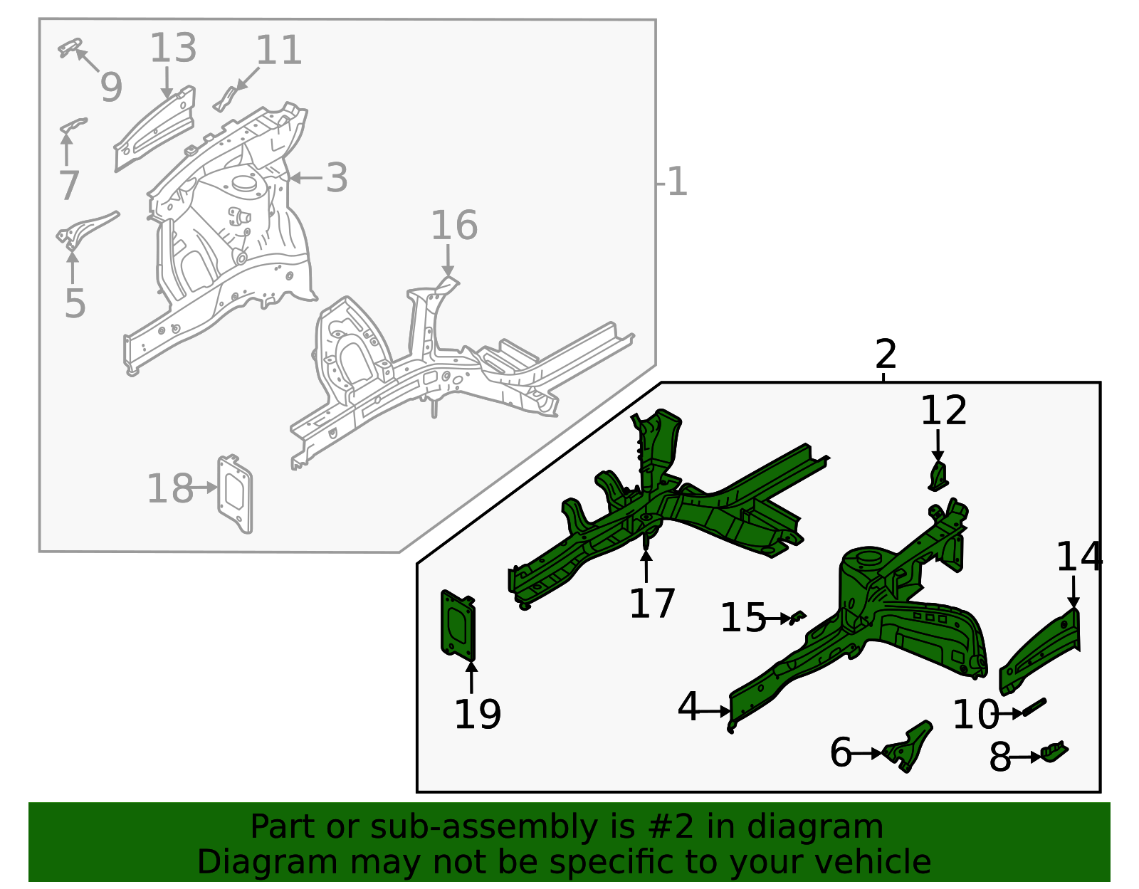 2024 Kia Seltos Apron/Rail Assembly 64500-Q5301 | Kia Parts Direct